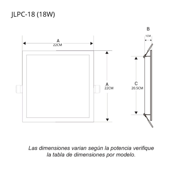 Plafón Downlight Led Slim para empotrar - Iluminacion LED JWJ Comercial ...