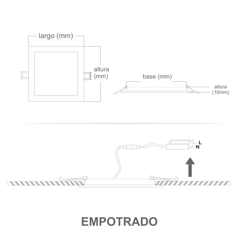 Plaf?n Downlight Led Slim para empotrar - Iluminacion LED JWJ Comercial ...