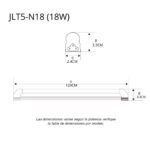 Tubo LED T5 18W 120 cm - Iluminacion LED JWJ Comercial México