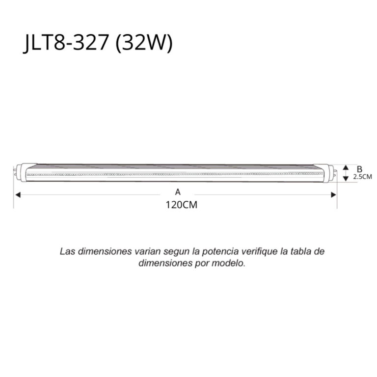Tubo LED T8 32W 120cm - JLT8-327 - Iluminacion LED JWJ Comercial México