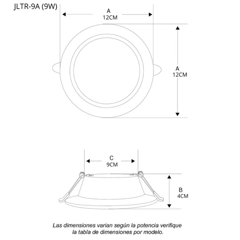 Downlight con Driver Integrado - Iluminacion LED JWJ Comercial México