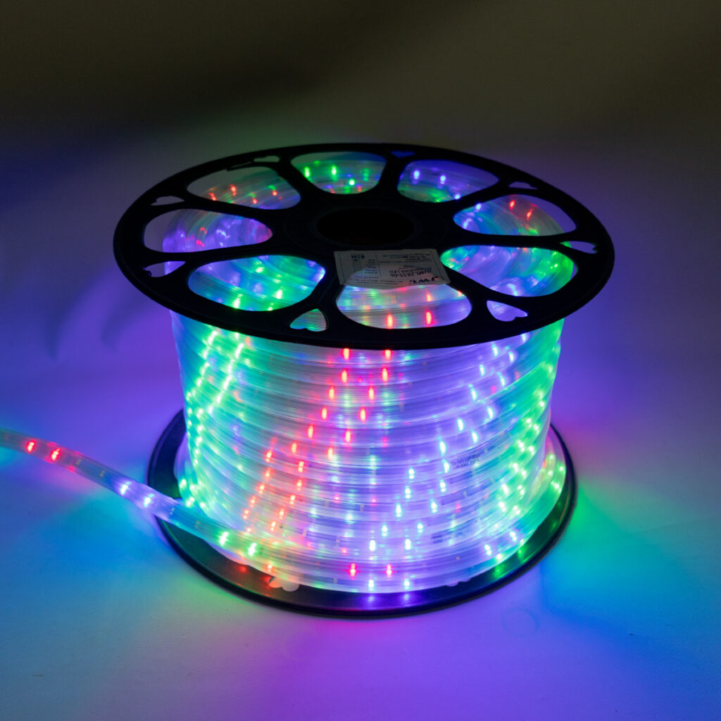 Manguera LED redonda Multicolor 50M - Iluminacion LED JWJ Comercial México
